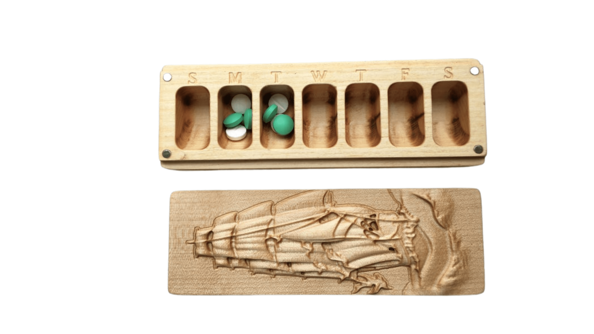 Wooden Pill Box - 3D Ship – JTNLAB